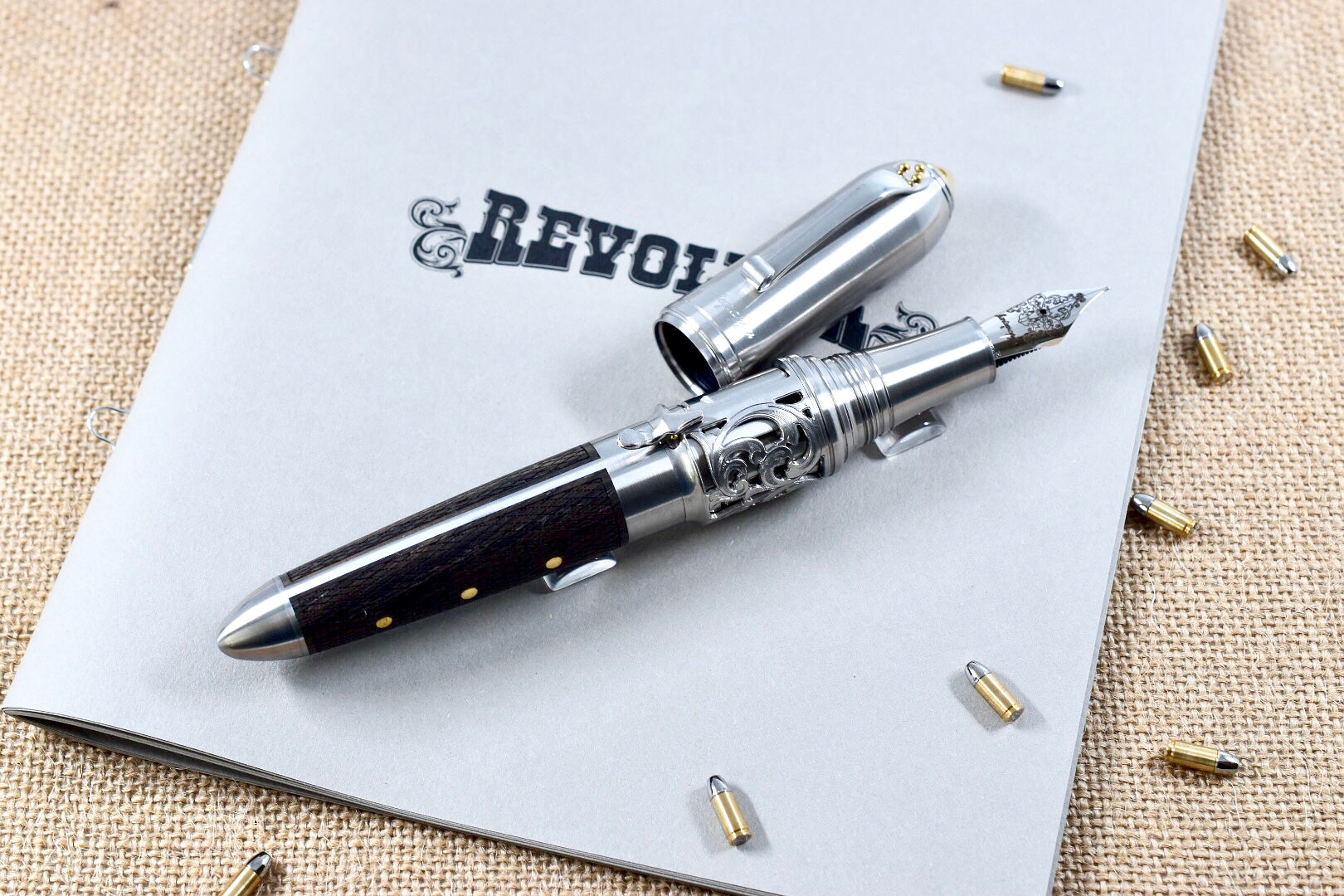 Montegrappa Limited Edition Revolver Stainless Steel Fountain Pen – Truphae