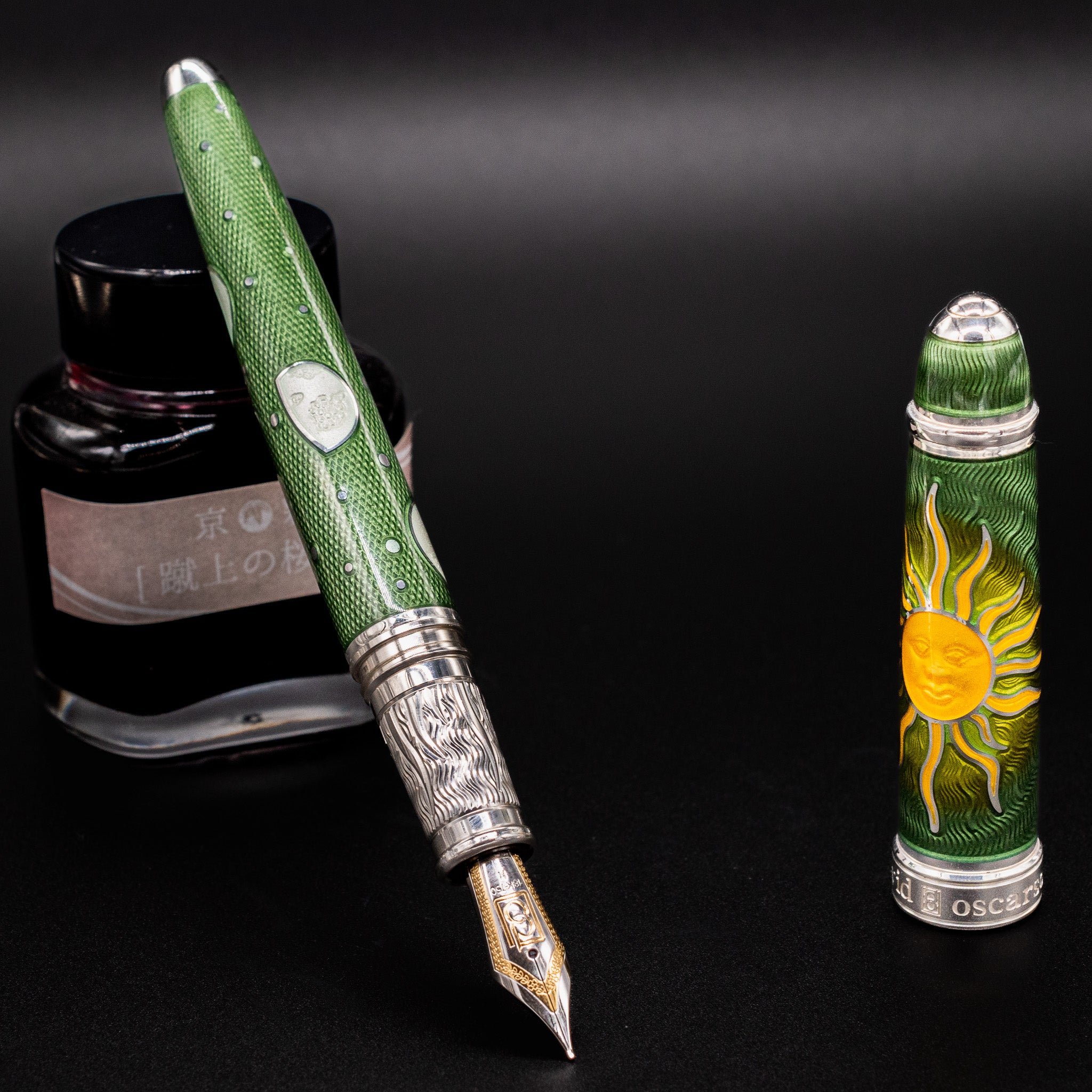 David Oscarson Celestial Fountain Pen - Olive Green – Truphae