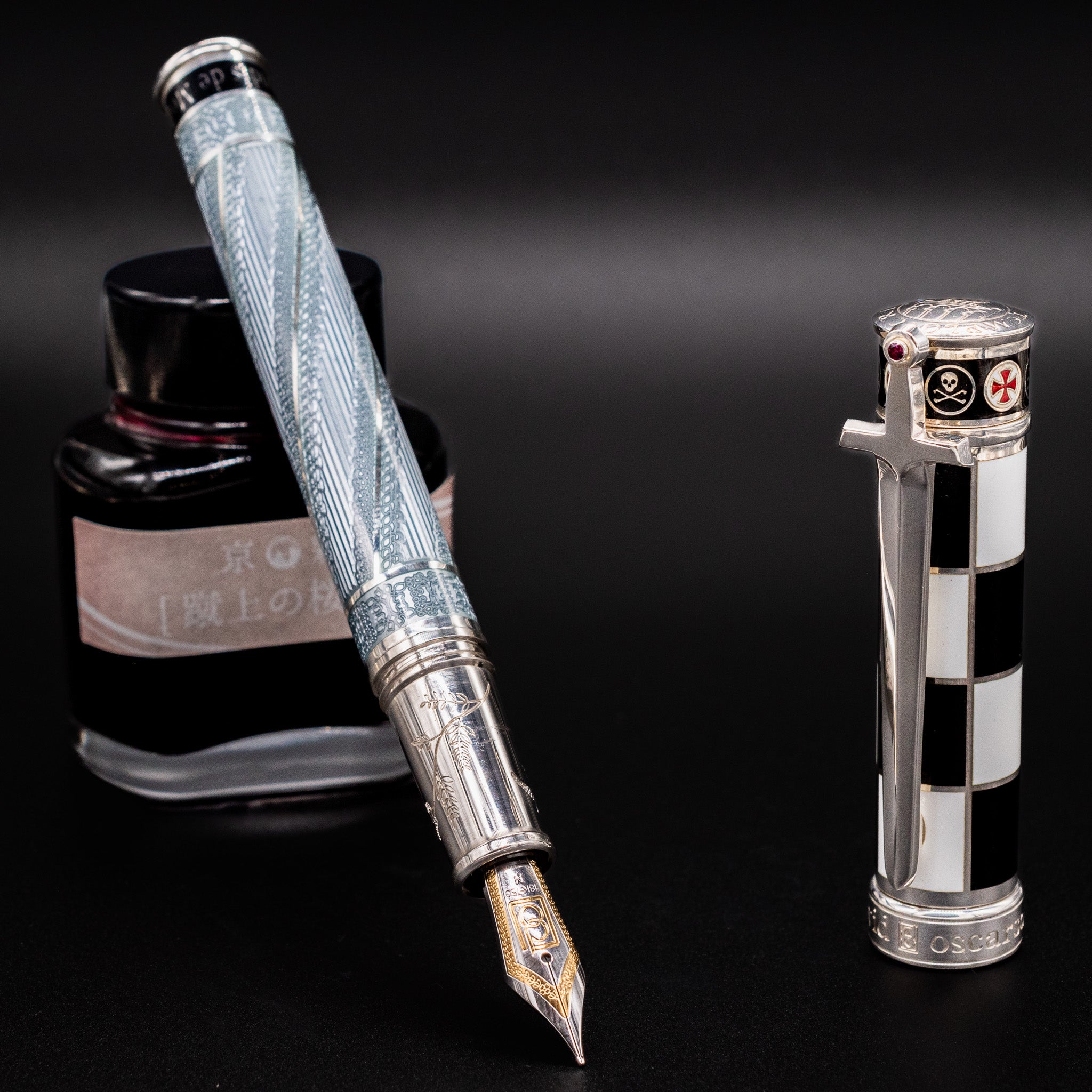 David Oscarson Jacques de Molay Fountain Pen - Grey – Truphae