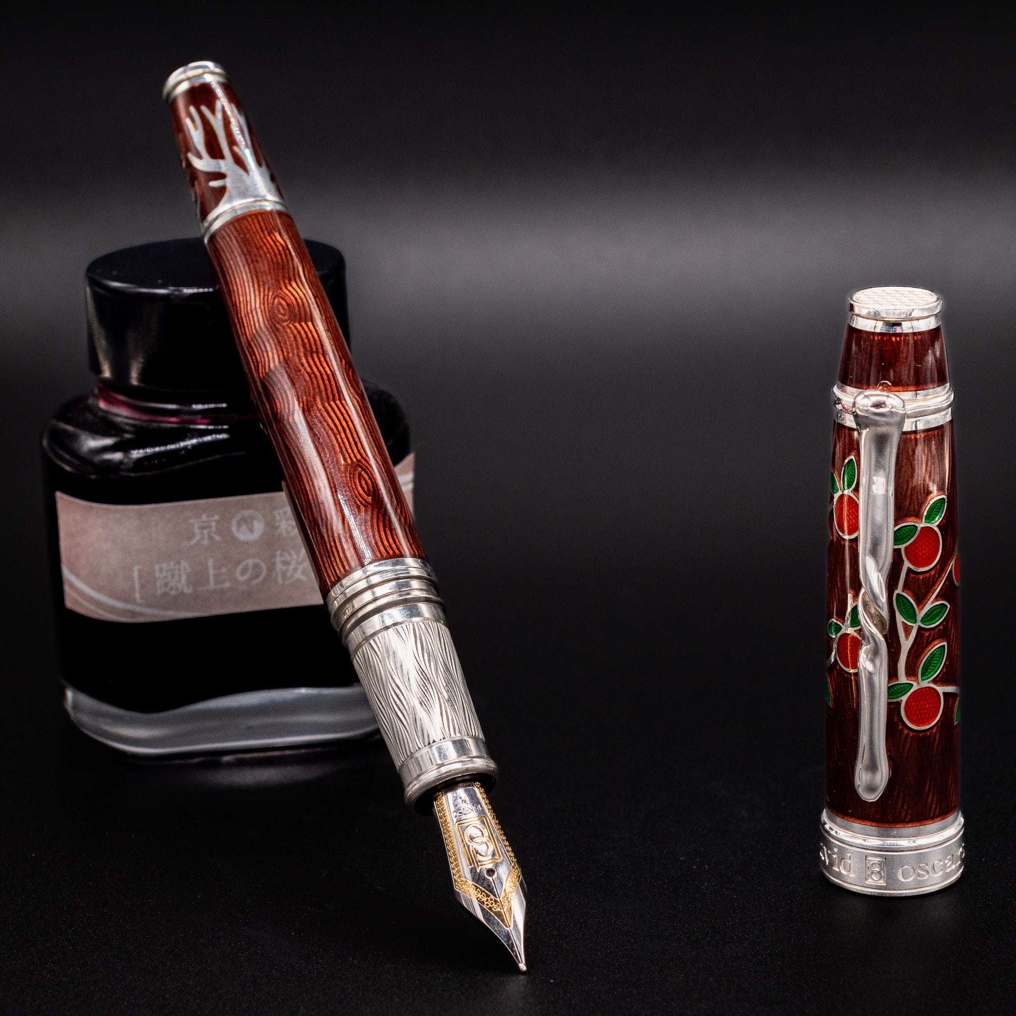David Oscarson Tree of Life Fountain Pen - Liquid Coffee – Truphae