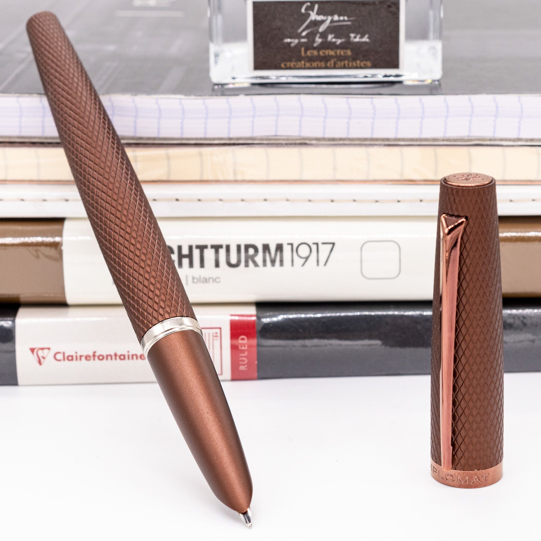Diplomat Viper Fountain Pen - Brown | Stainless Steel Nib – Truphae