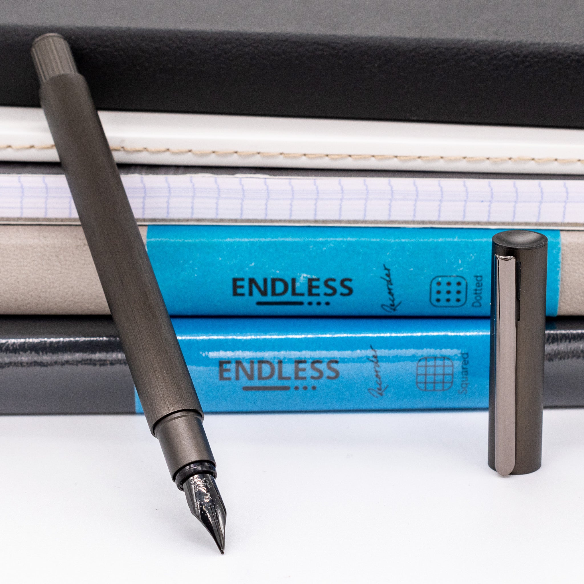 Faber-Castell NEO Slim Fountain Pen - Brushed Aluminum Gunmetal – Truphae