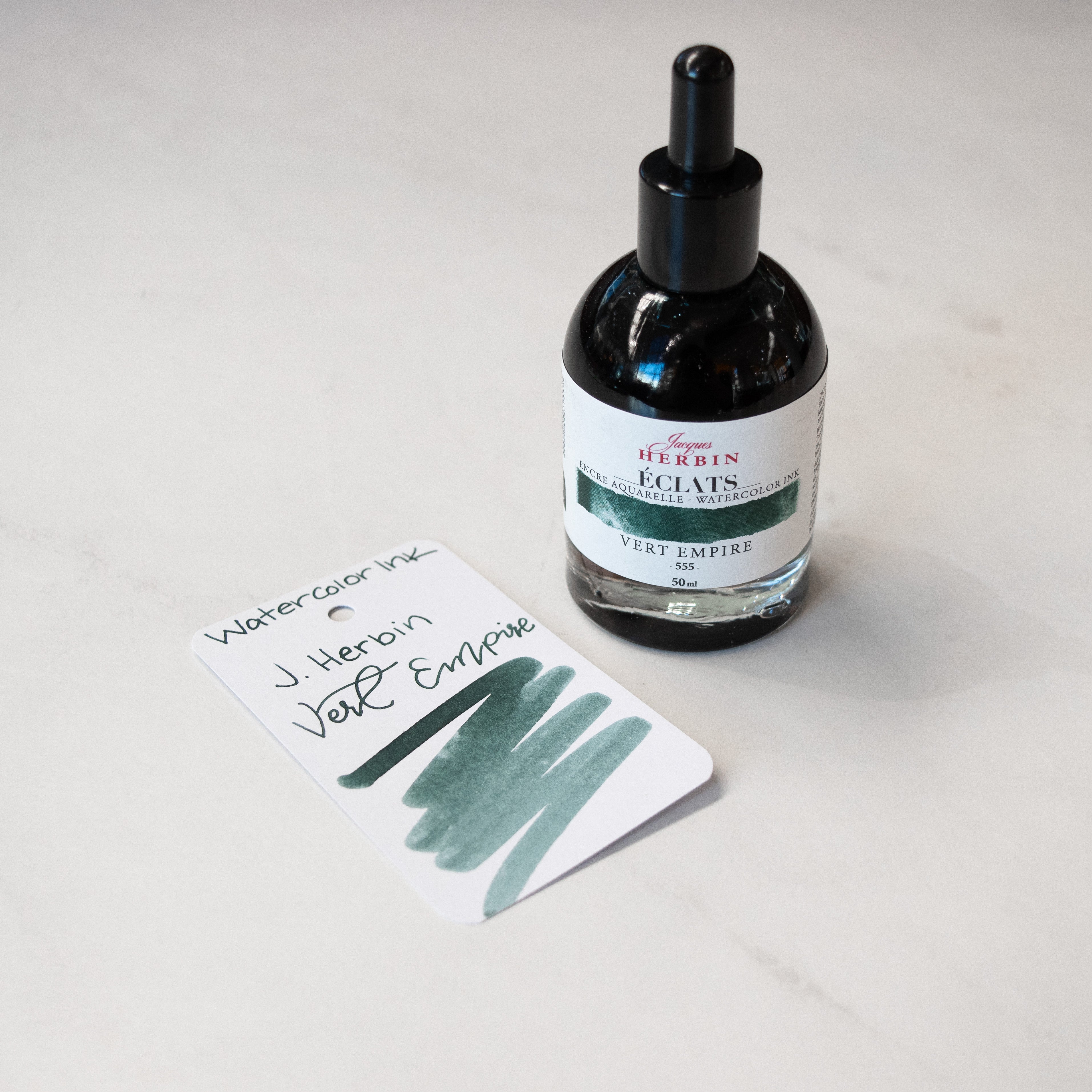 Jacques Herbin Eclats Fine Art Vert Empire Watercolor Ink Bottle – Truphae