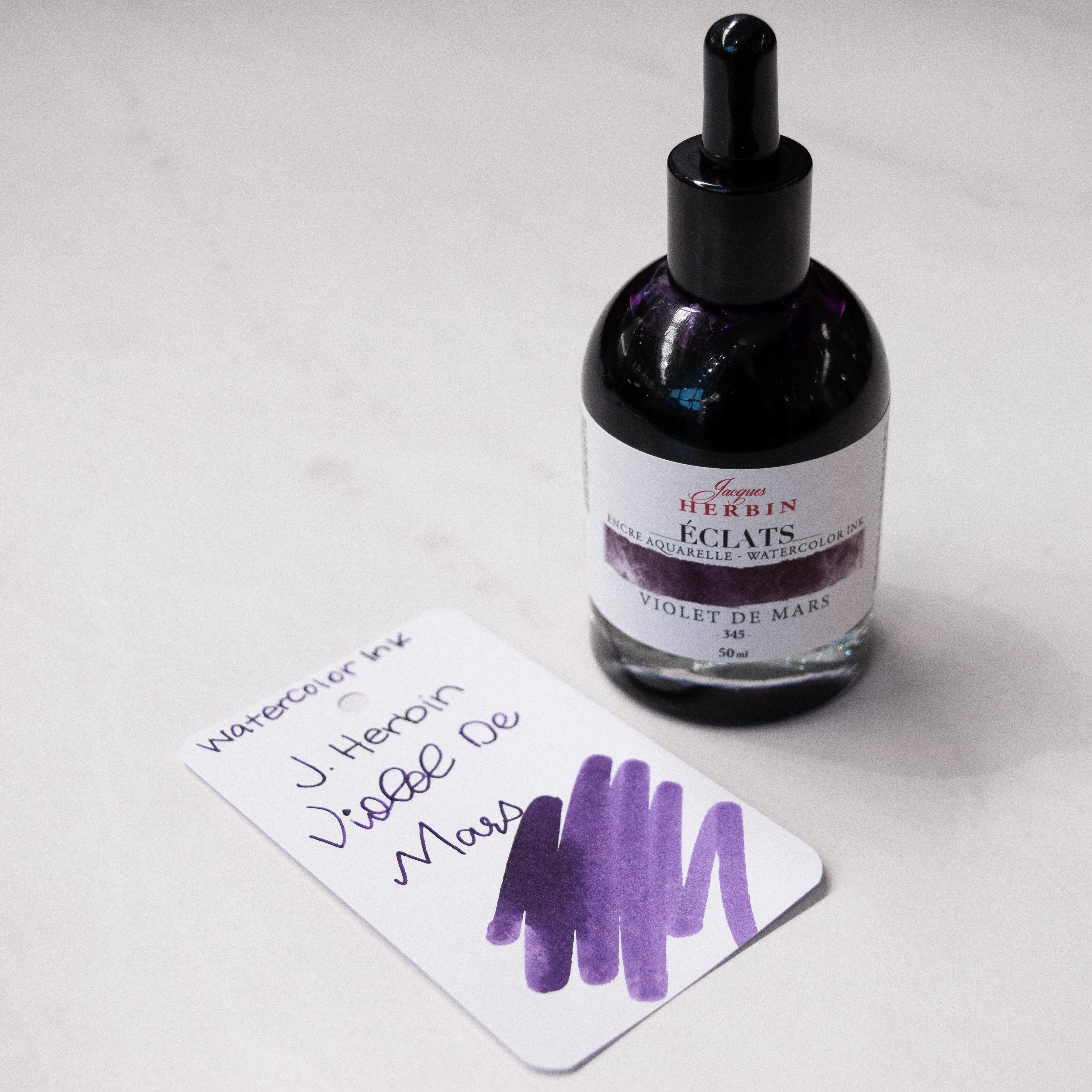 Jacques Herbin Eclats Fine Art Violet de Mars Watercolor Ink Bottle ...
