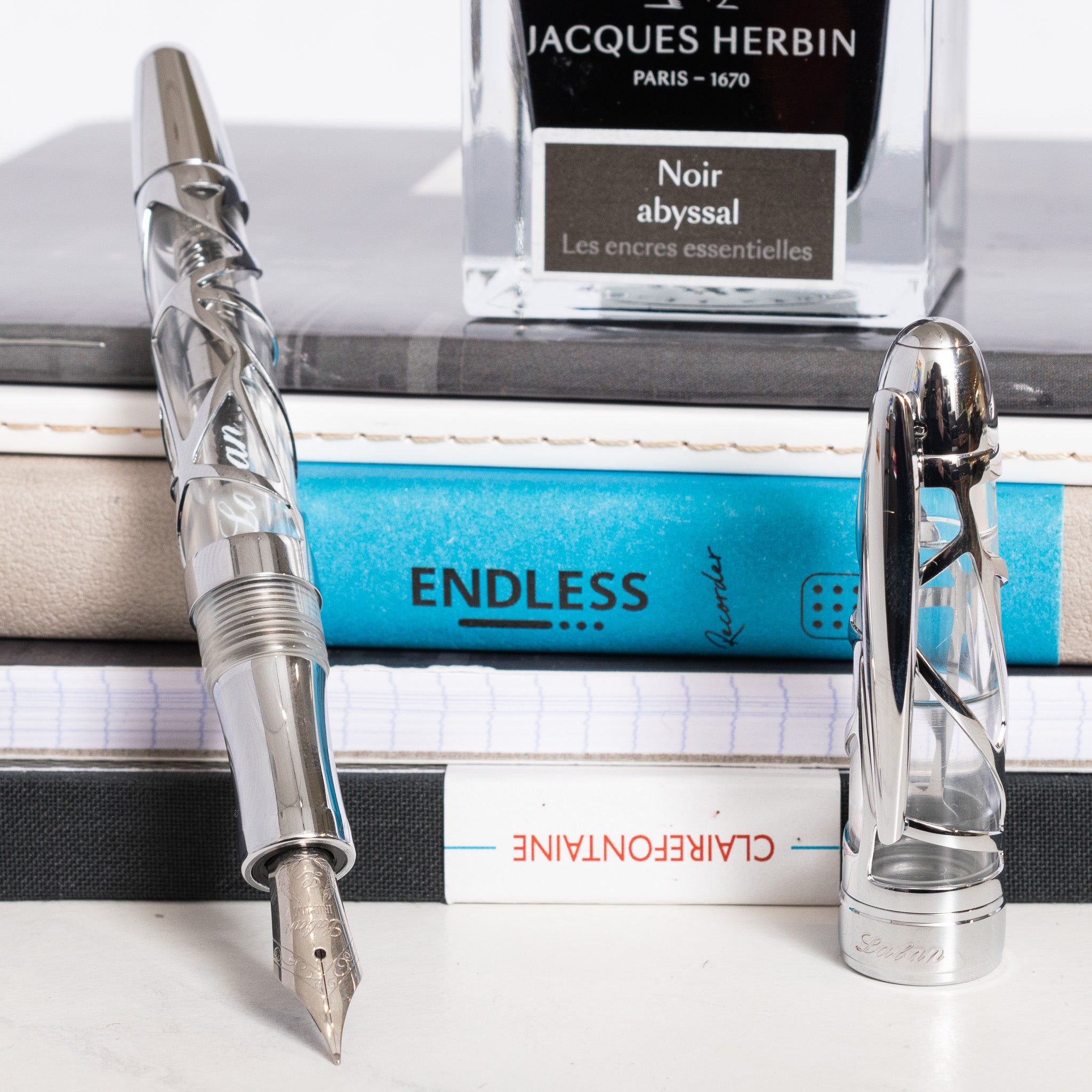 Laban Skeleton Fountain Pen - Silver – Truphae