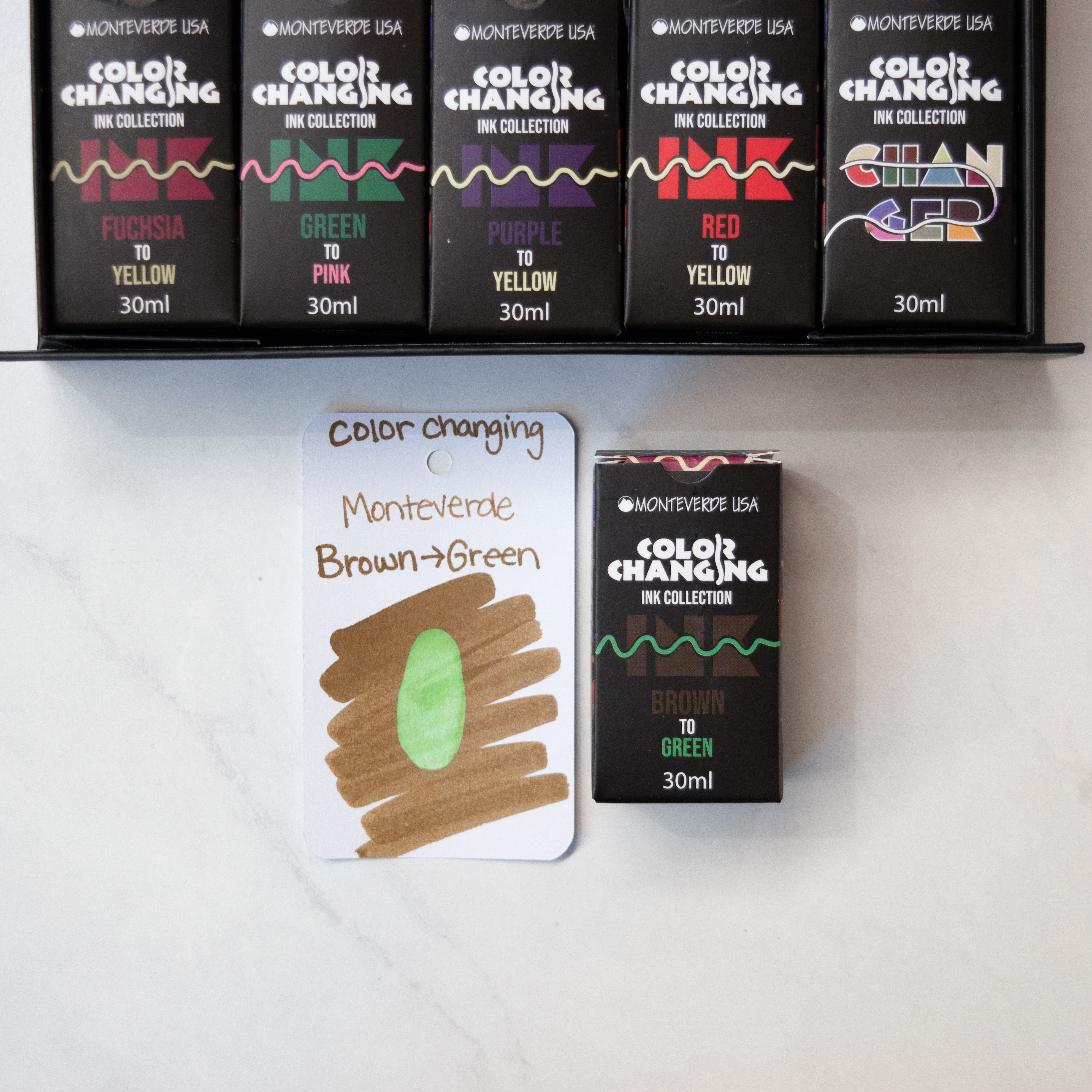 Monteverde Color Changing Ink Bottle - Brown to Green – Truphae