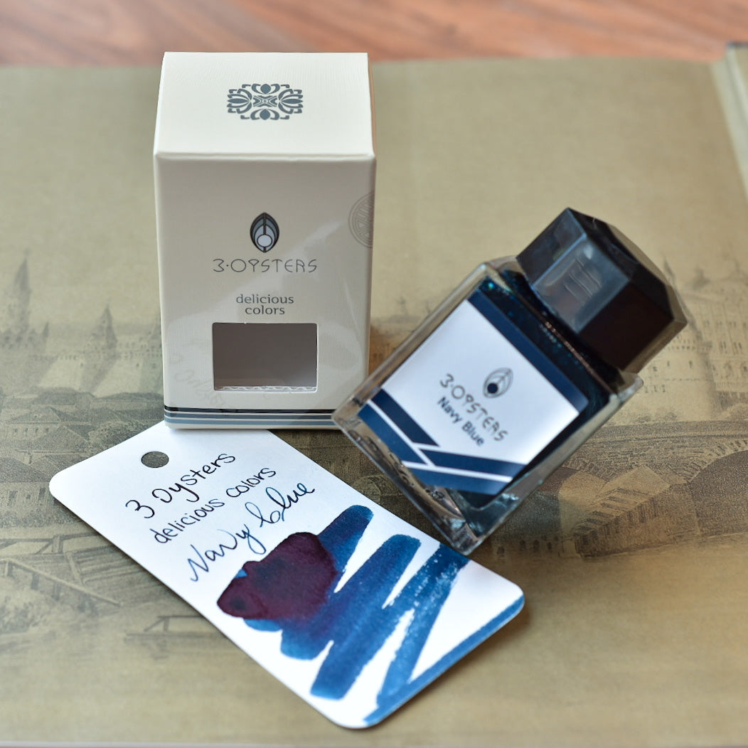 3 Oysters Navy Blue Ink Bottle – Truphae
