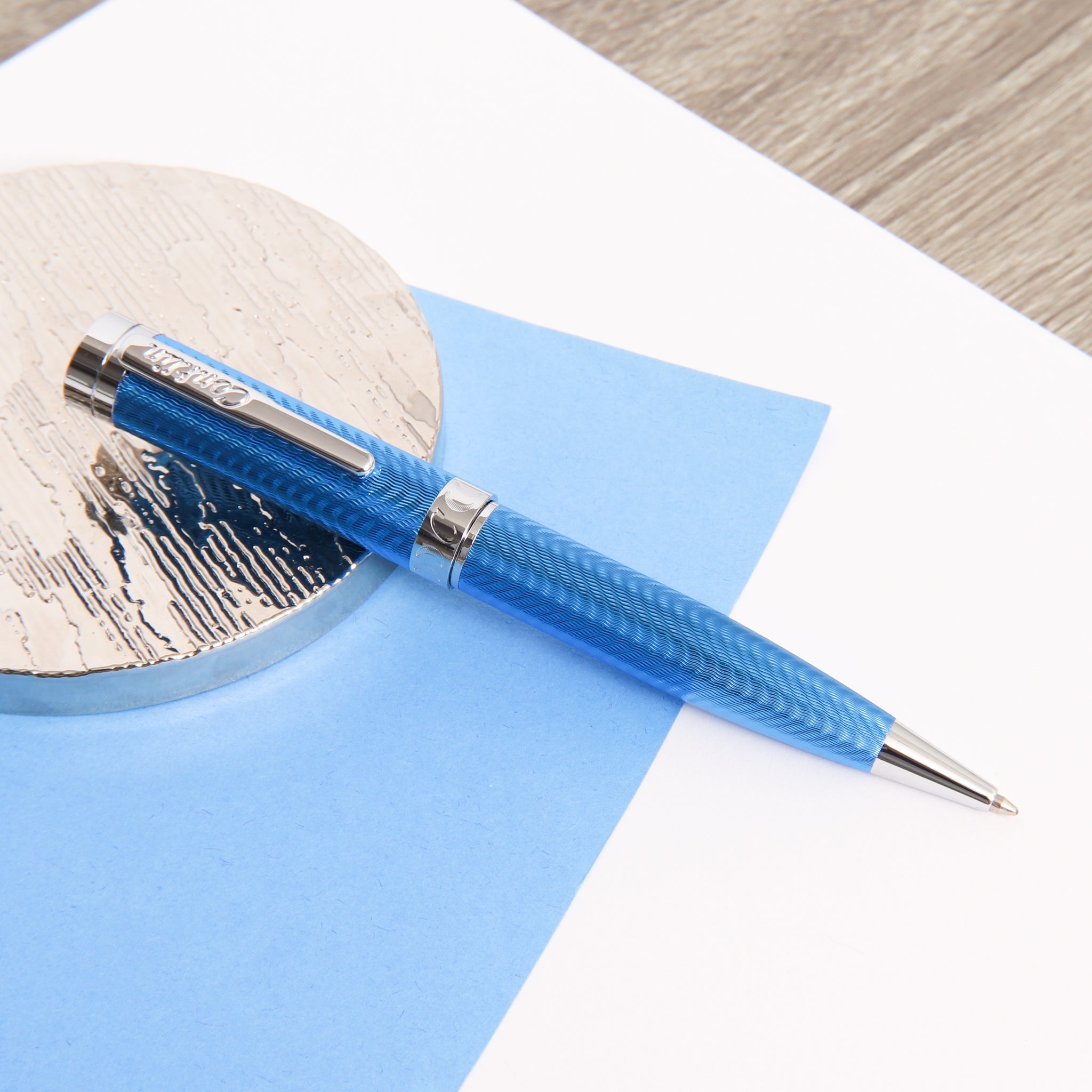 Conklin Herringbone Signature Ballpoint Pen - Blue – Truphae