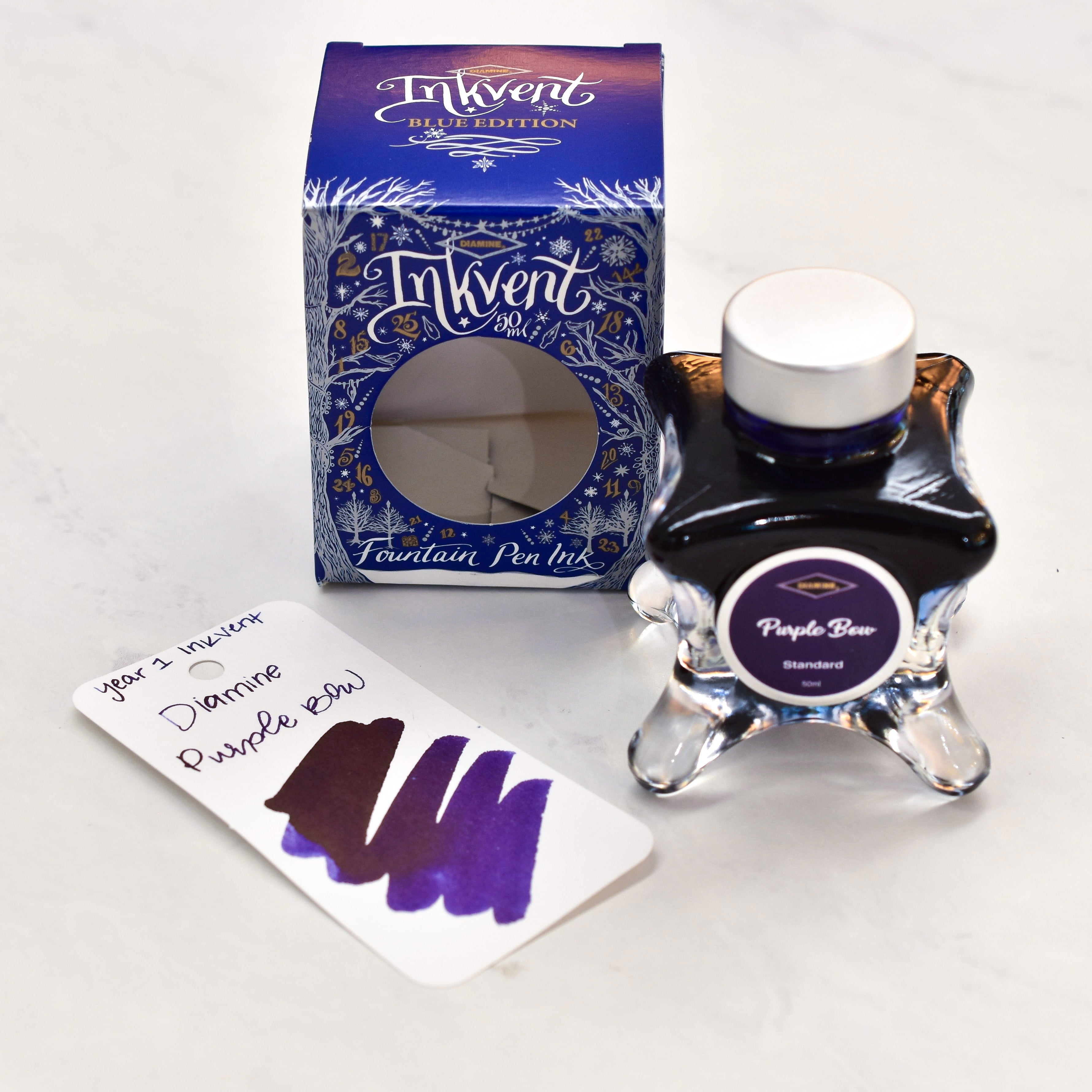 Diamine Inkvent Year 1 Purple Bow Ink Bottle – Truphae