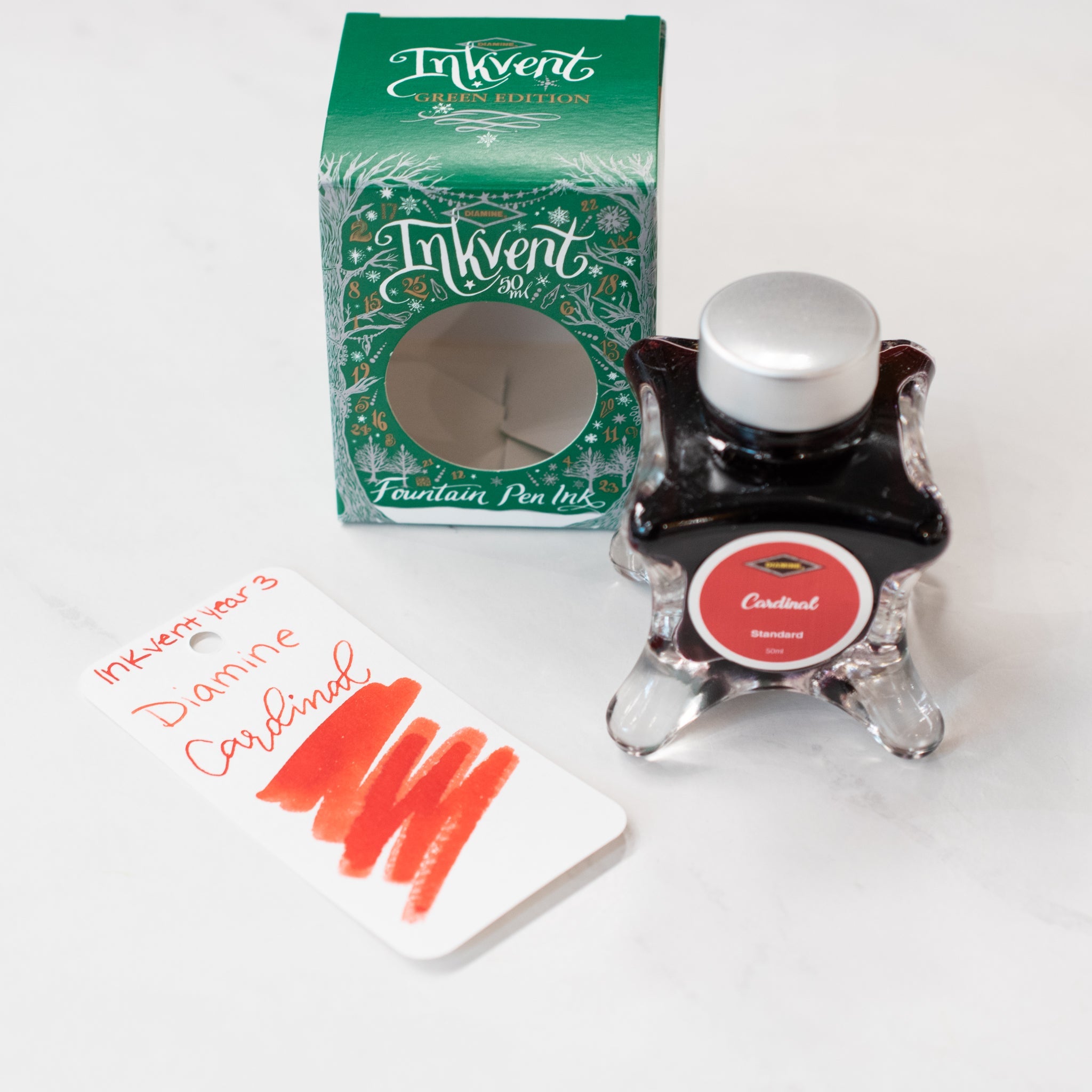 Diamine Inkvent Year 3 Ink Bottle - Cardinal – Truphae