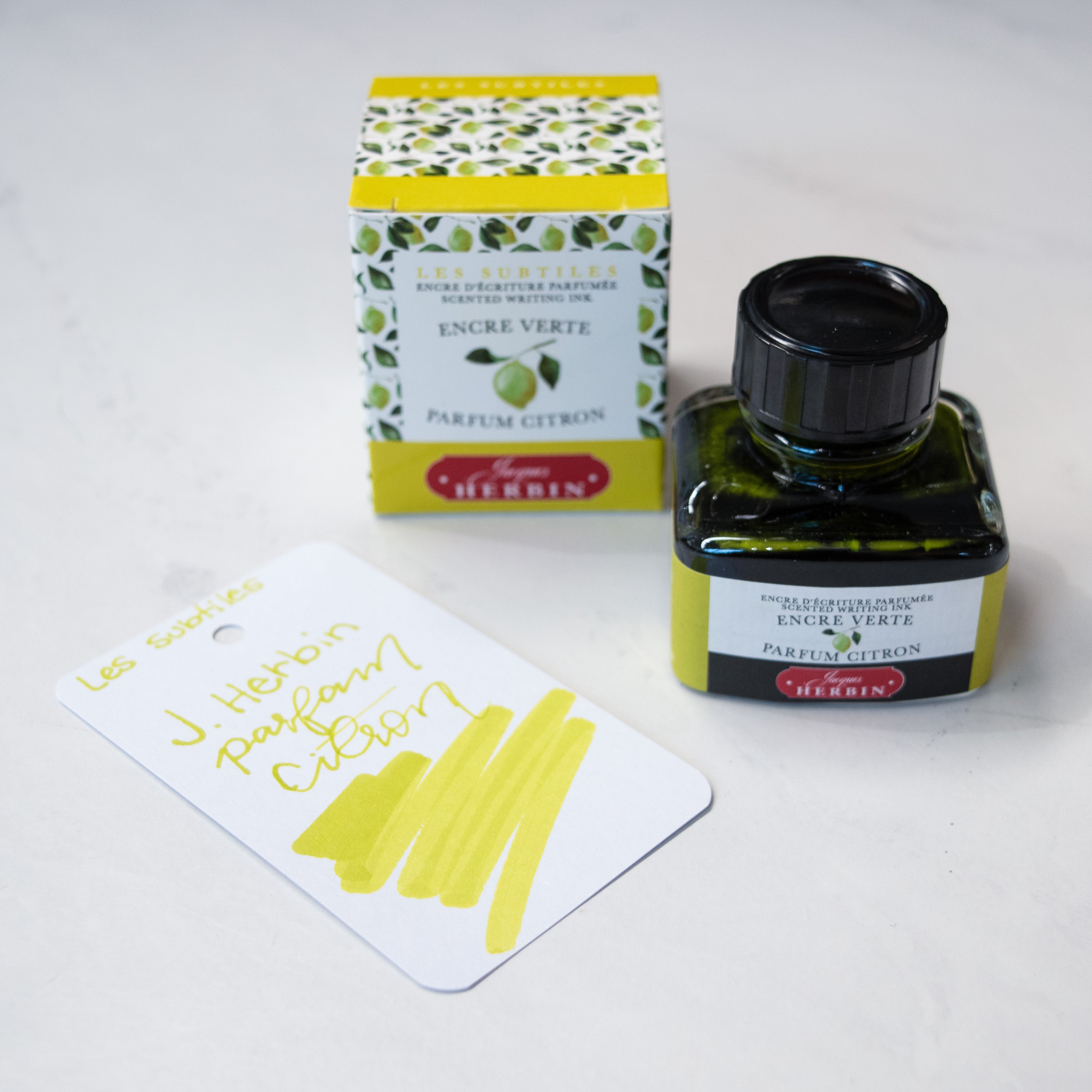 Jacques Herbin Lemon Green Scented Ink Bottle – Truphae