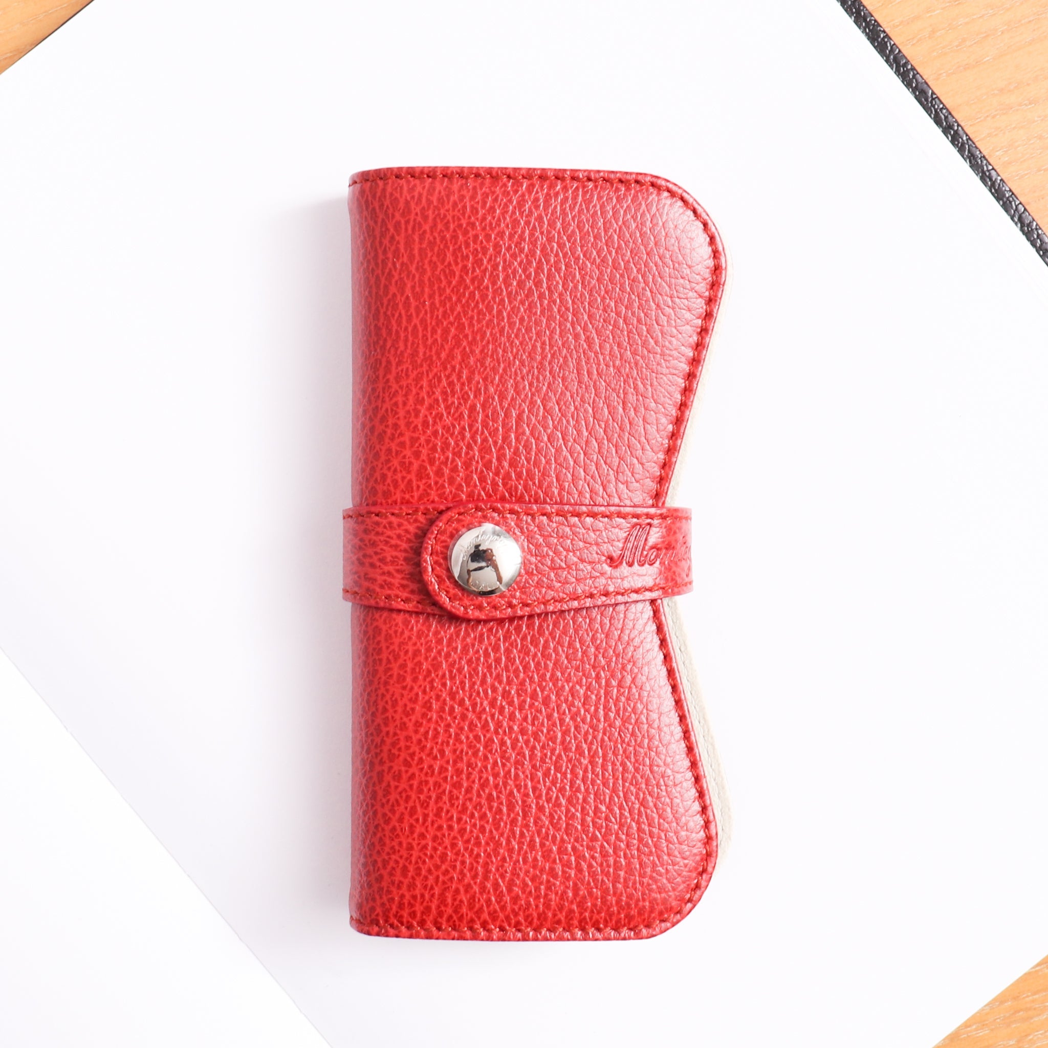 Montegrappa Red Leather Two Pen Pouch | Pen Case – Truphae
