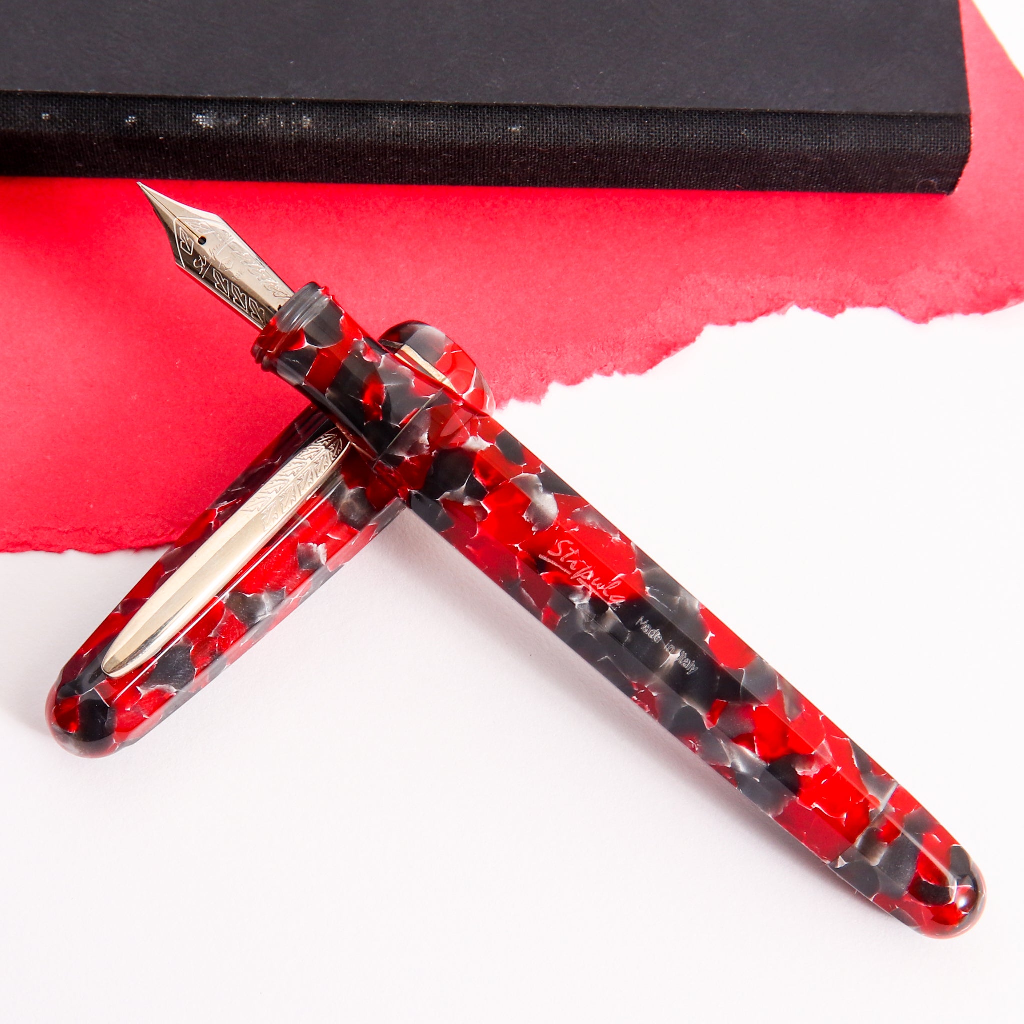 Stipula Etruria Faceted Red Currant Fountain Pen – Truphae